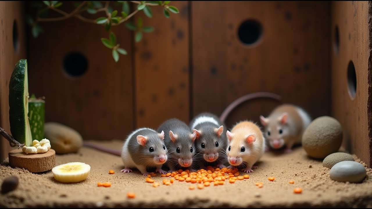 🔴 Cute Mice Hide & Seek in the Haystack 🐾🐭 | 12 Hours Live CAT TV for Cats To Watch 🐭 - YouTube