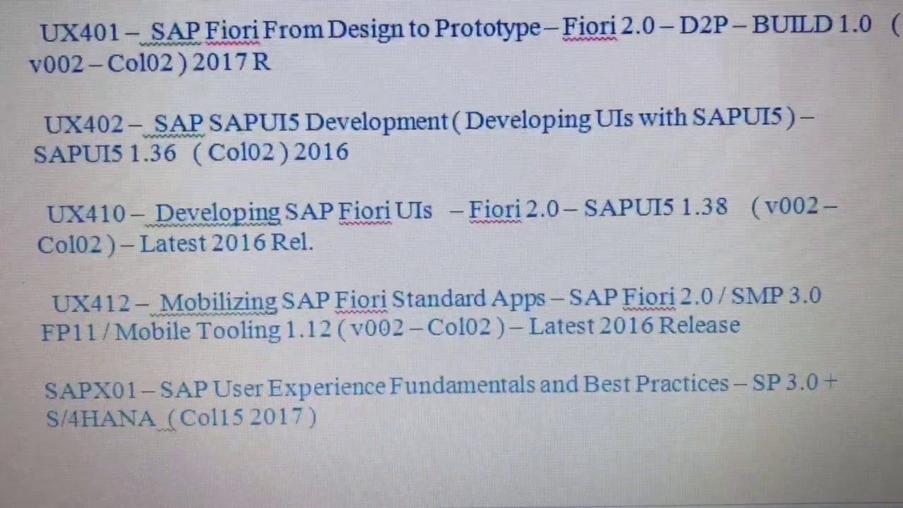 SAP FIORI Certification Materials Download - YouTube