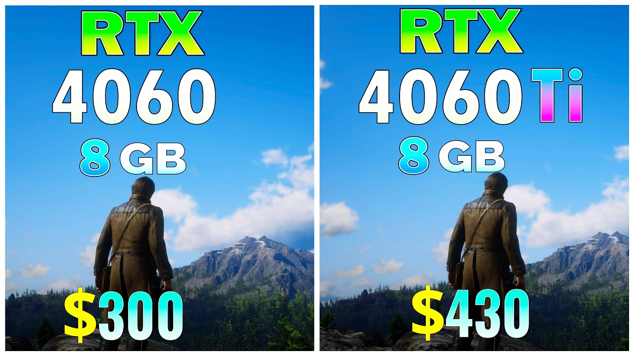 RTX 4060 vs RTX 4060 Ti - Test in 10 games at 1080P max settings - YouTube