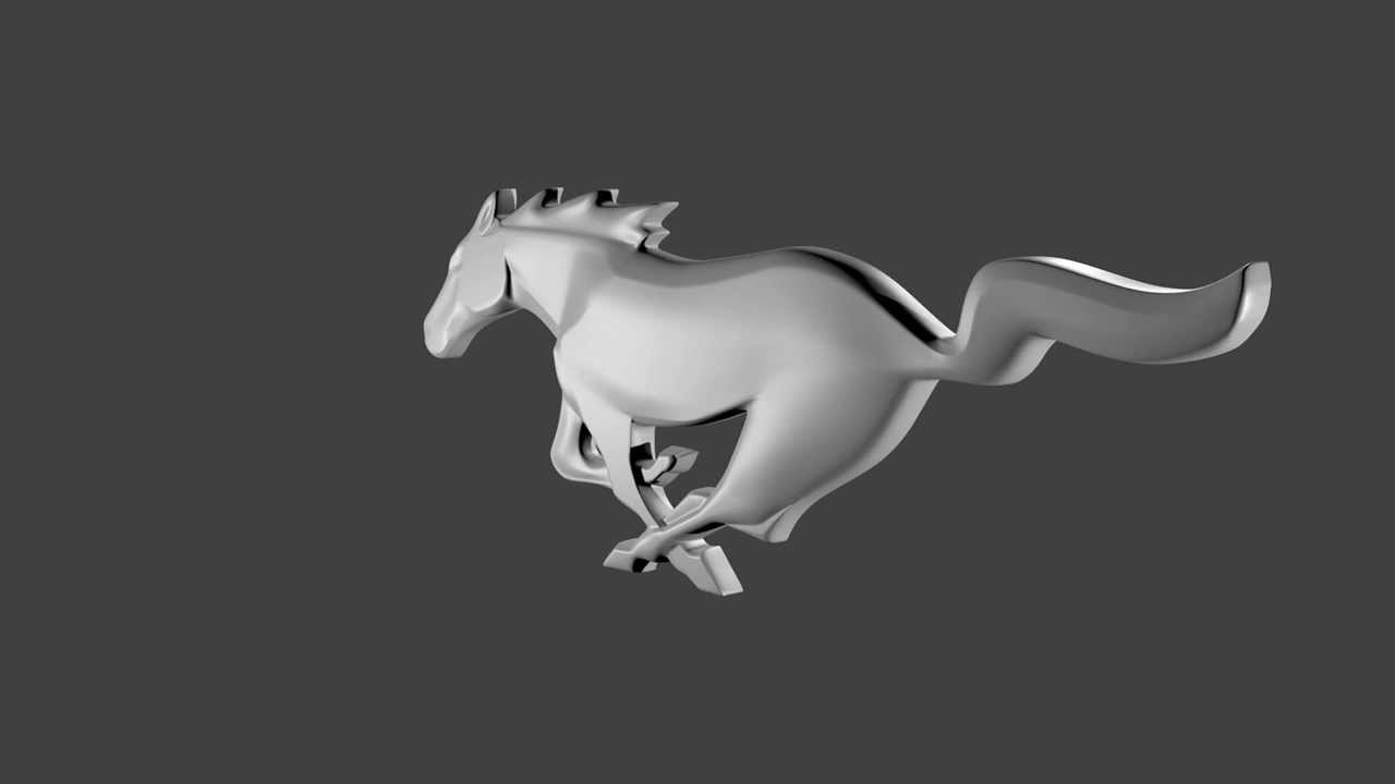 My Blender 3D model of the Mustang Logo - YouTube