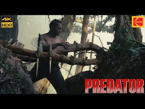 Predator (1987) Dutch prepares for war Movie Clip Scene 4K HDR10+ Kodak 2383 D55
