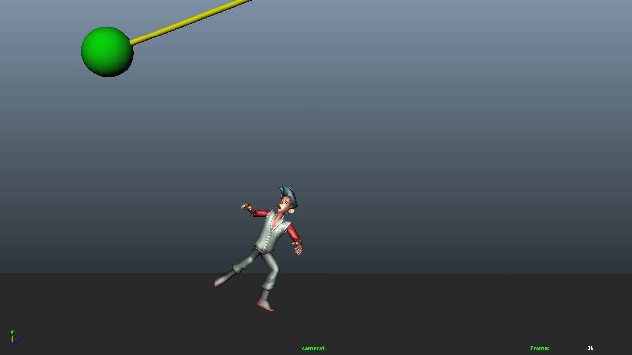 A person ducking from a swinging object / 3D animation - YouTube