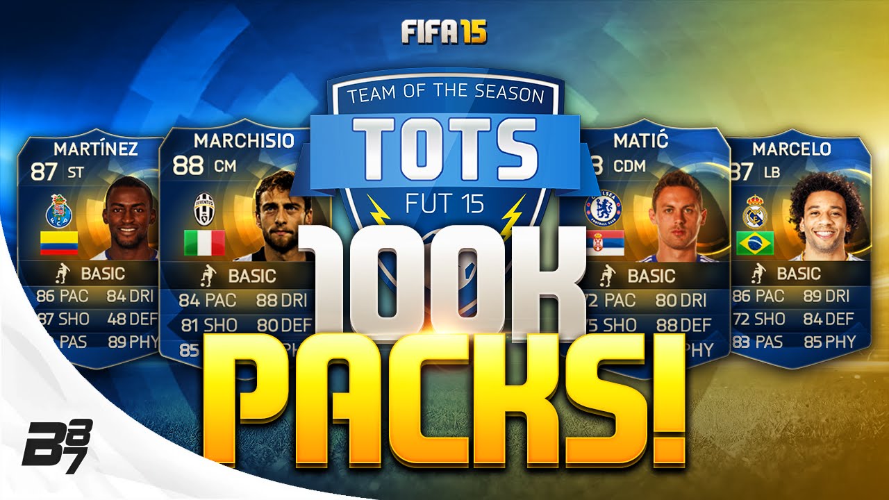 TEAM OF THE SEASON 100K PACKS! FIFA 15 TOTS - YouTube