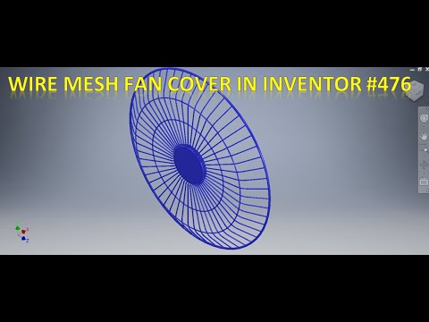 Wire Mesh Pattern in Autodesk Inventor || Autodesk Inventor Tutorial for beginners || Fan Cover ...