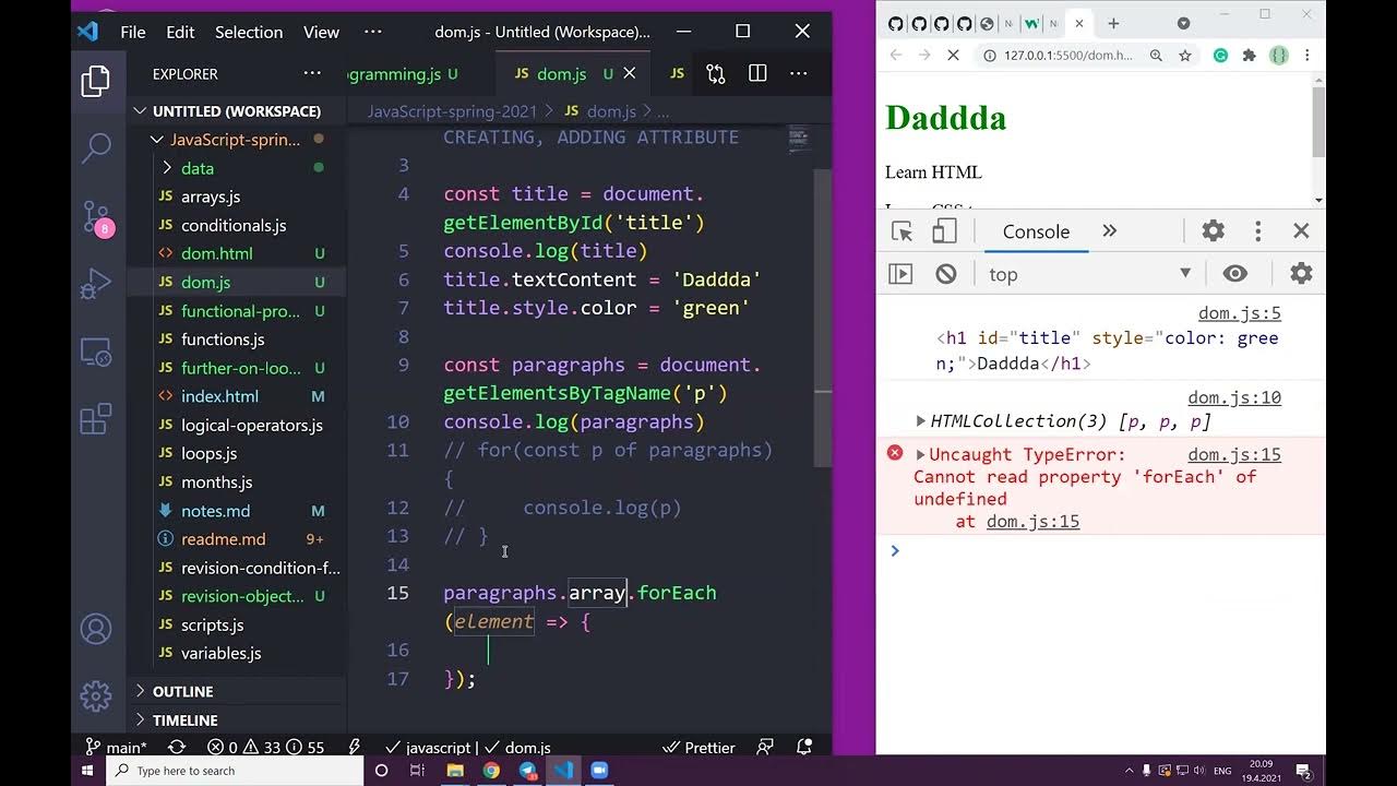 9 - DOM - Document Object Model - part 2 - YouTube