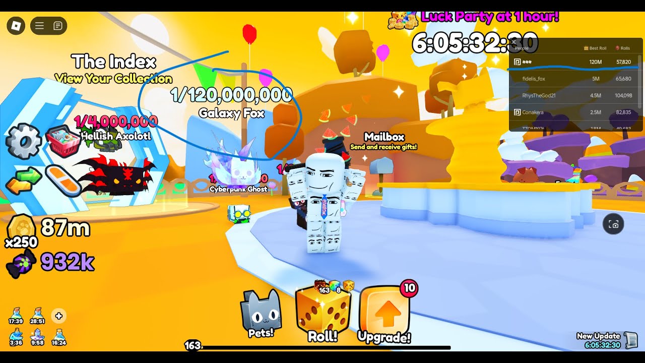 I rolled 1/120M Galaxy Fox | PETS GO Roblox - YouTube