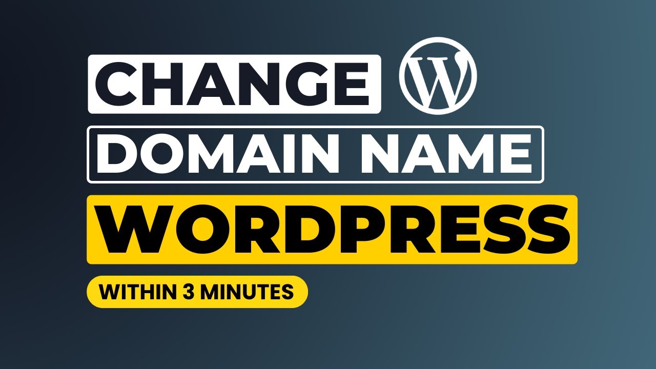 How To Change Domain Name In Wordpress Website Free YouTube How To Change Domain Name In Wordpress Website Free YouTube