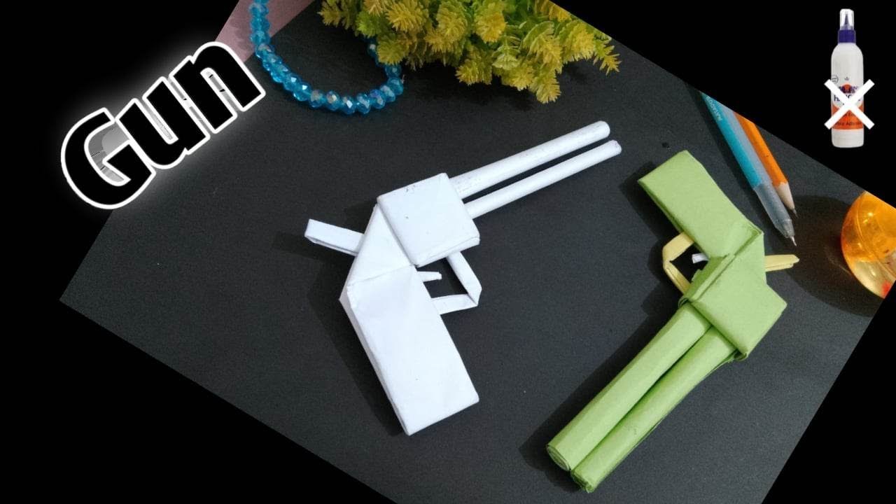 How To Make Paper Toy Gun Easy | Paper Craft Gun Making Ideas ...