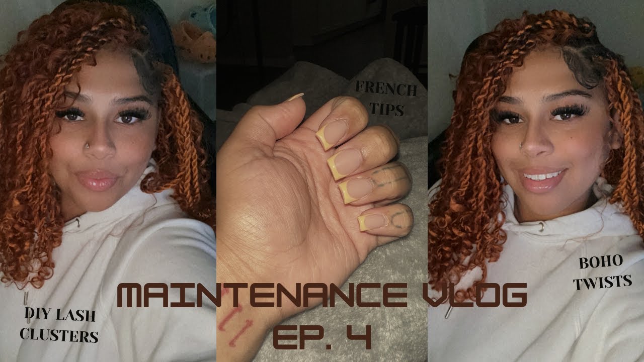 MAINTENANCE VLOG EP. 4 | DIY lash clusters, boho twists, nail salon ...