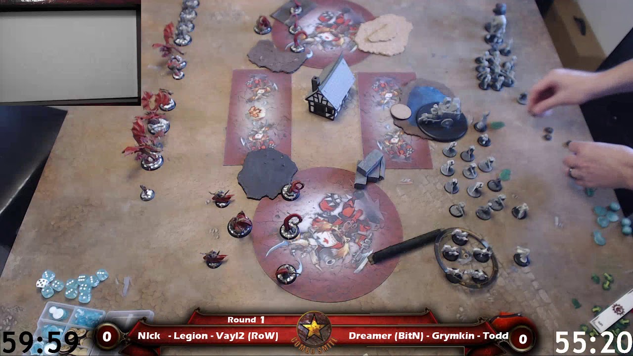 Warmachine Hordes - Legion (Vayl2) Vs. Grymkin (Dreamer) - YouTube