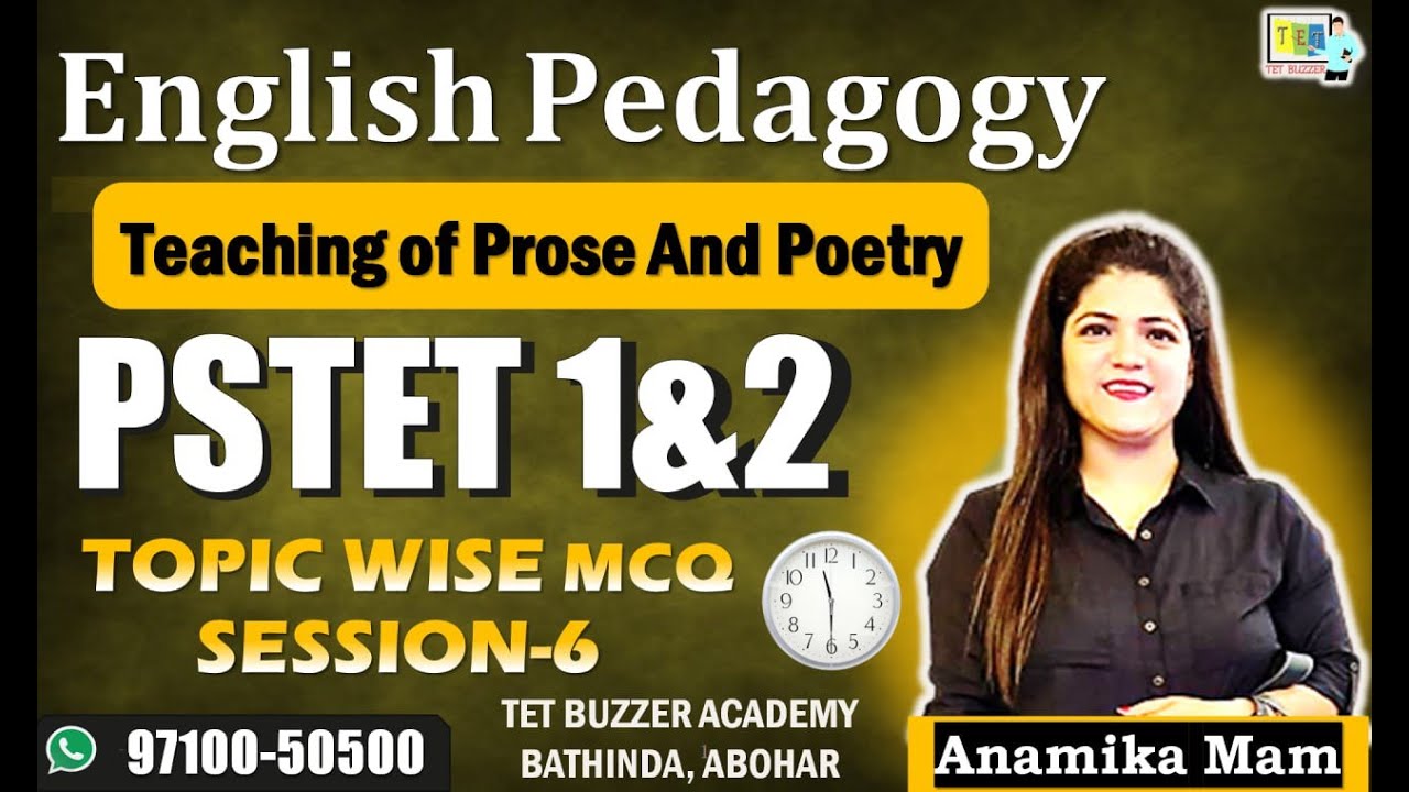 PSTET-2024 || English Pedagogy Teaching of Prose And Poetry n|| Session ...