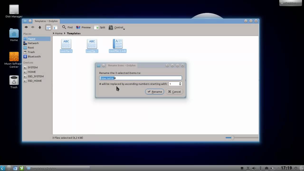 KDE Screencast: Multiple file rename in Dolphin - YouTube