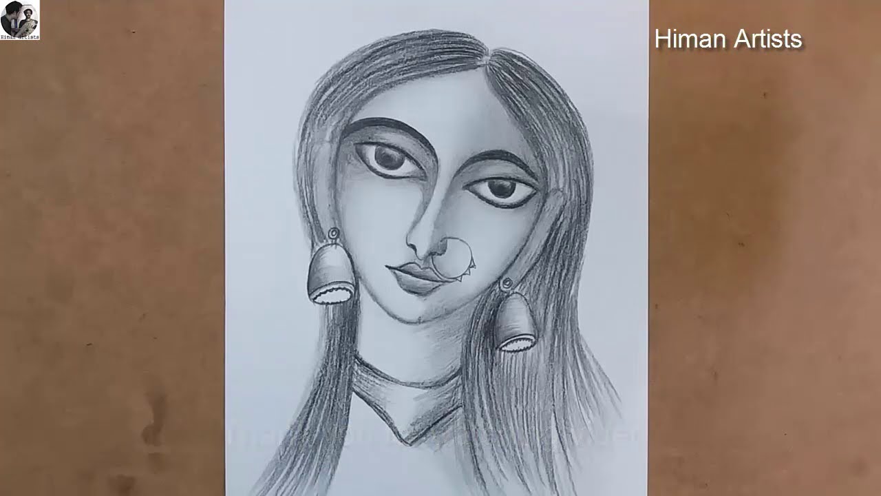 Modern Art Drawing and painting a girl step by step || Modern Art Girl ...