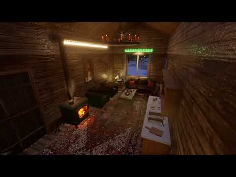 Unreal Engine 4 - Kış dağ evi kar sahnesi