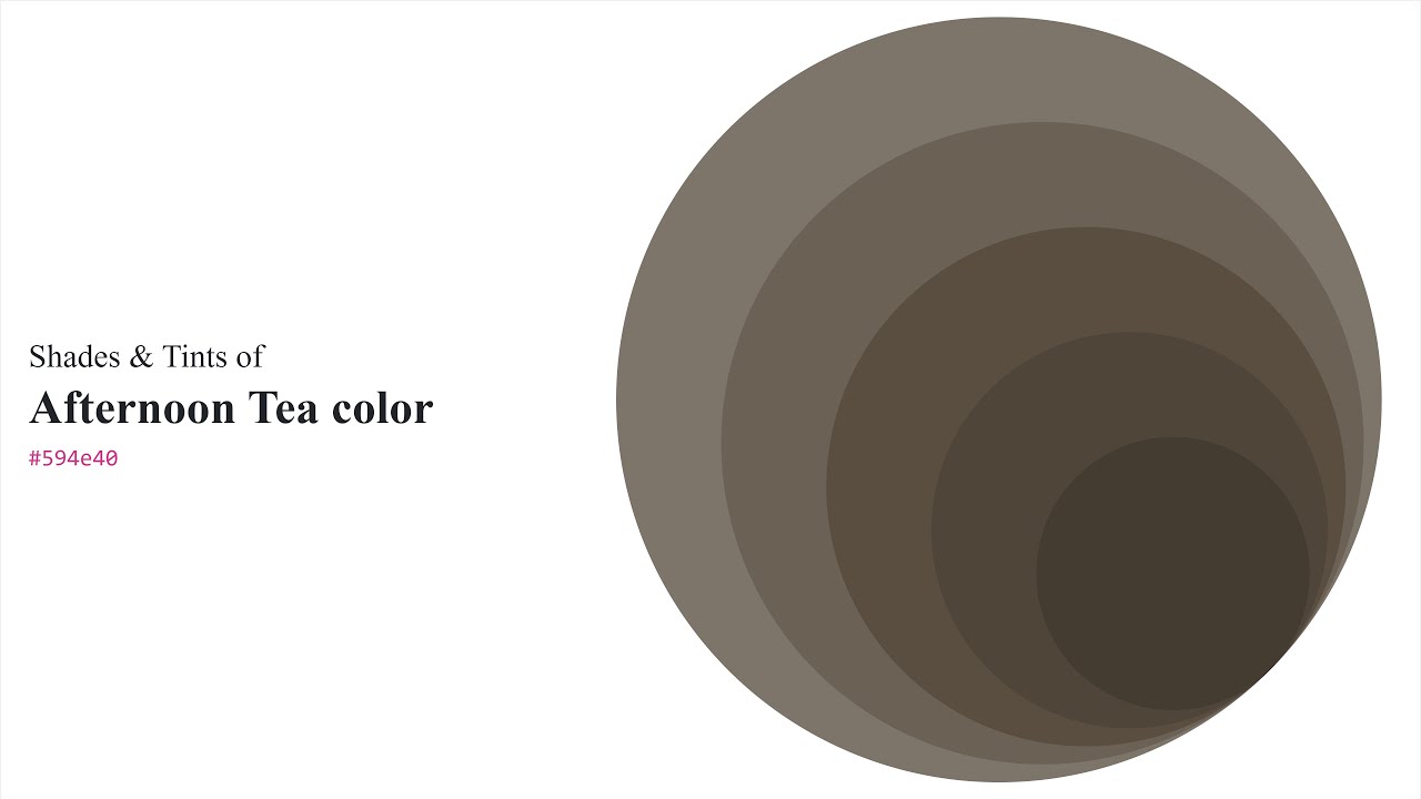 Shades & Tints of Afternoon Tea color #594e40 A Cool Brown color ...