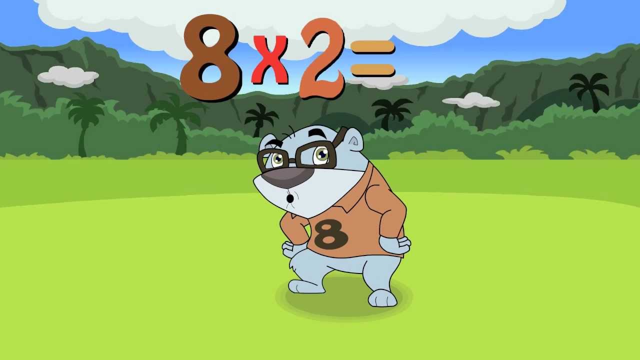 8 TIMES TABLE MULTIPLICATION SONG WITH NUMBEAR 8, JERRY - YouTube