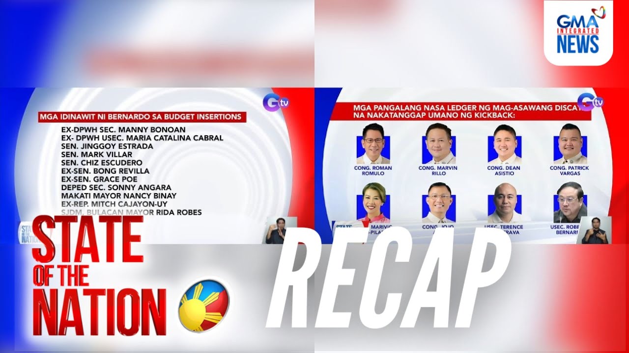 State of the Nation: (RECAP) Pagsisiwalat ni Co; Discaya's ledger ...