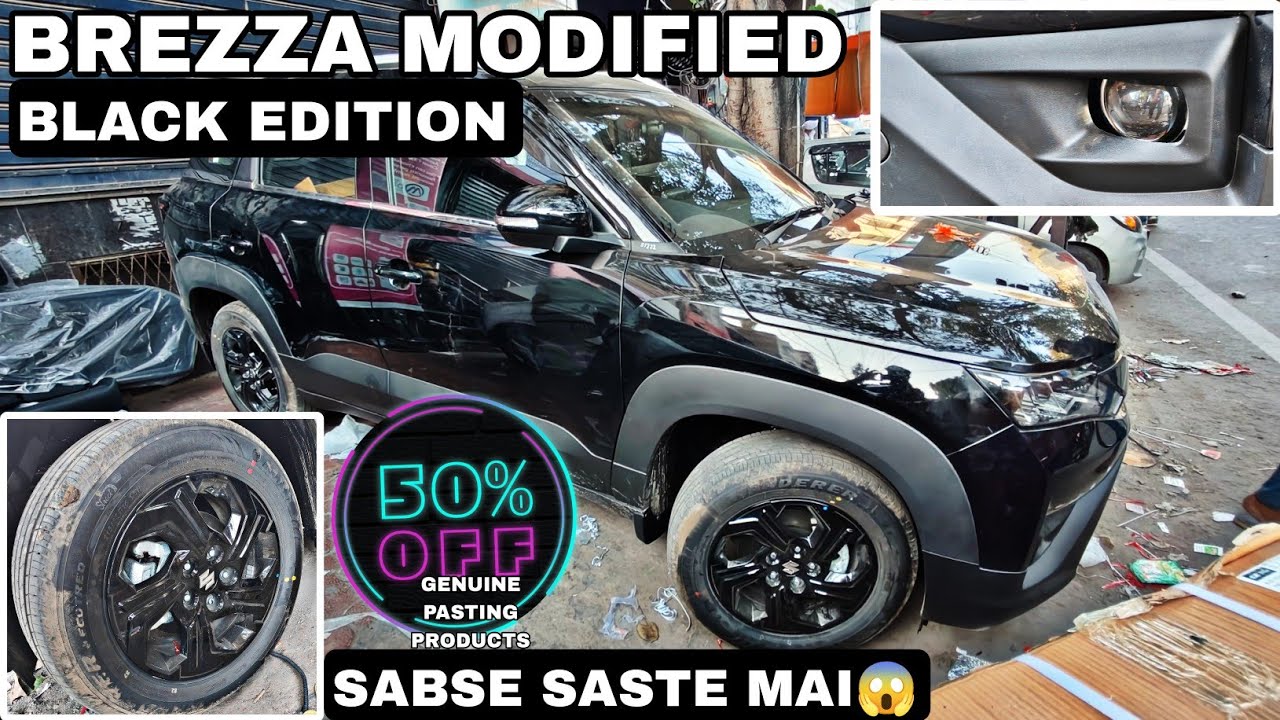 Black Brezza MODIFIED Base to Top (HEAVY DISCOUNT) 🔥2023 Brezza LXI ...