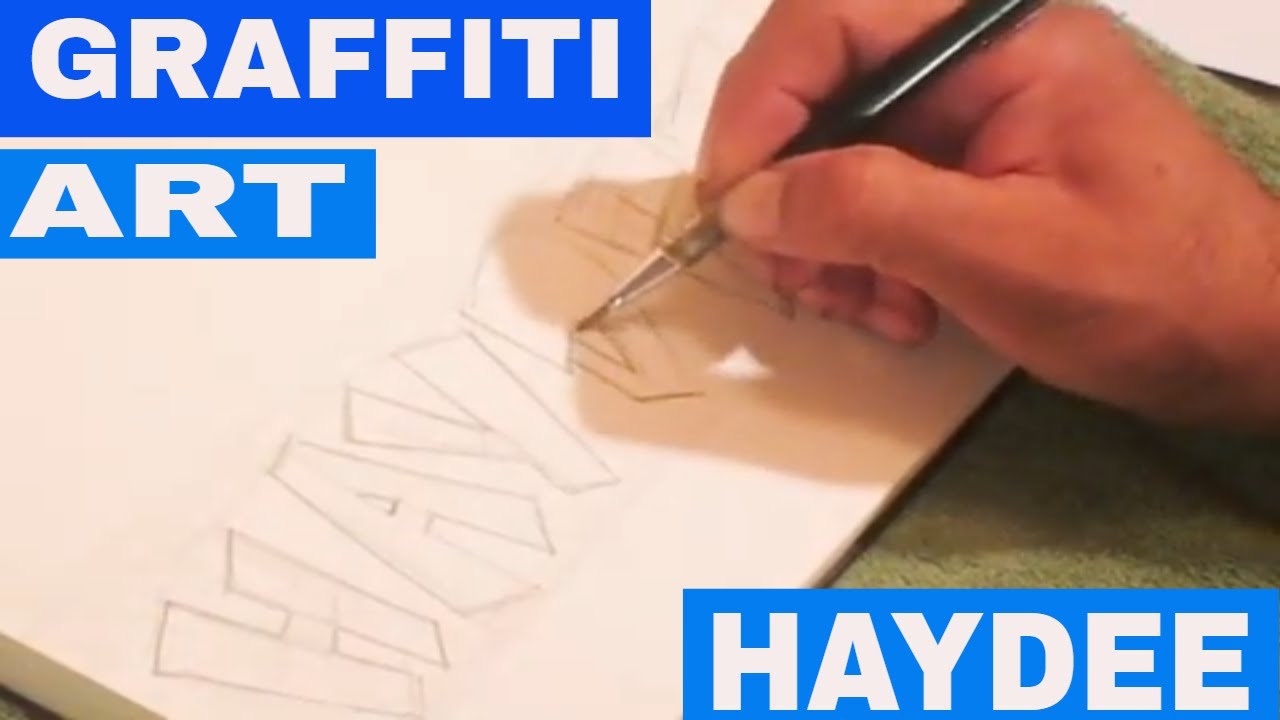 How to create amazing graffiti art drawing Haydee must see one out of ...