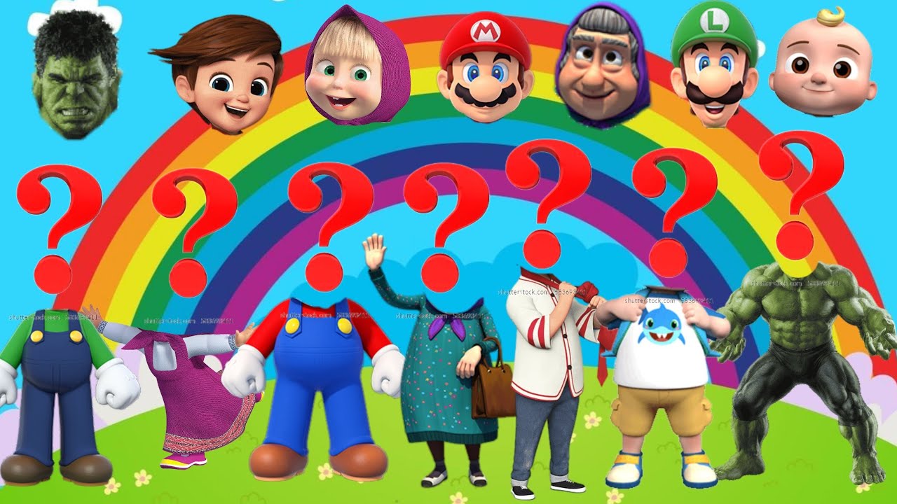 WRONG HEAD 👤 | Match the head rafadan tayfa, Masha, Mario,hulk, - YouTube