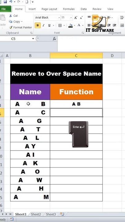 Use To Trim Function In Excel 🔥 Remove Extra Spaces Easily Excel For Fresher Excel Short