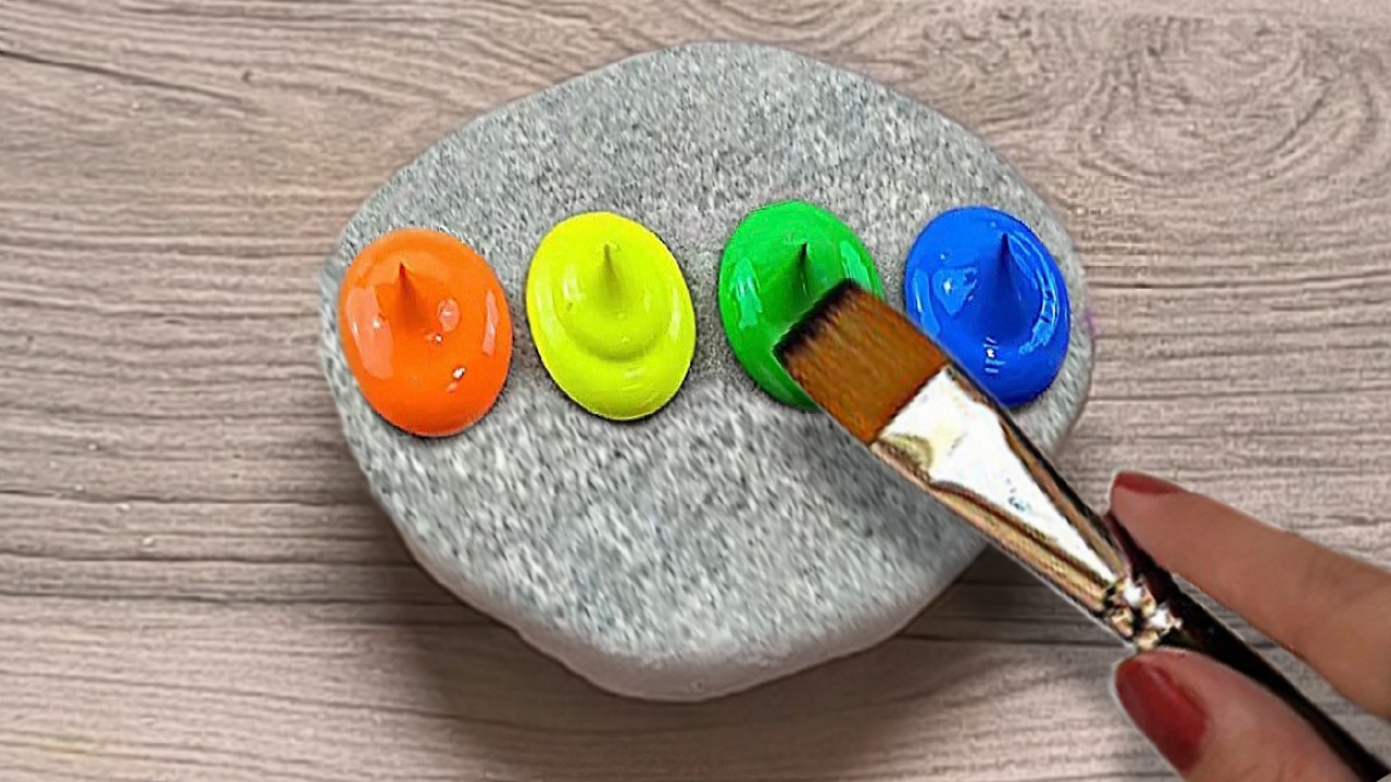 Easiest Stone Painting | Love | Beautiful Acrylic Painting For ...