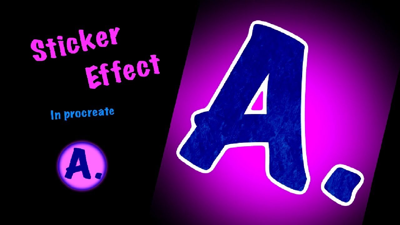 STICKER EFFECT in PROCREATE | How To Draw Easy STICKER In Procreate ...
