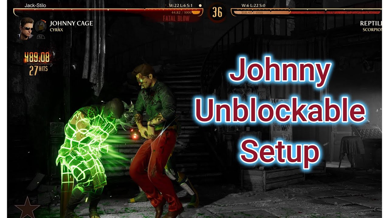 JOHNNY CAGE/CYRAX UNBLOCKABLE SETUP? - YouTube
