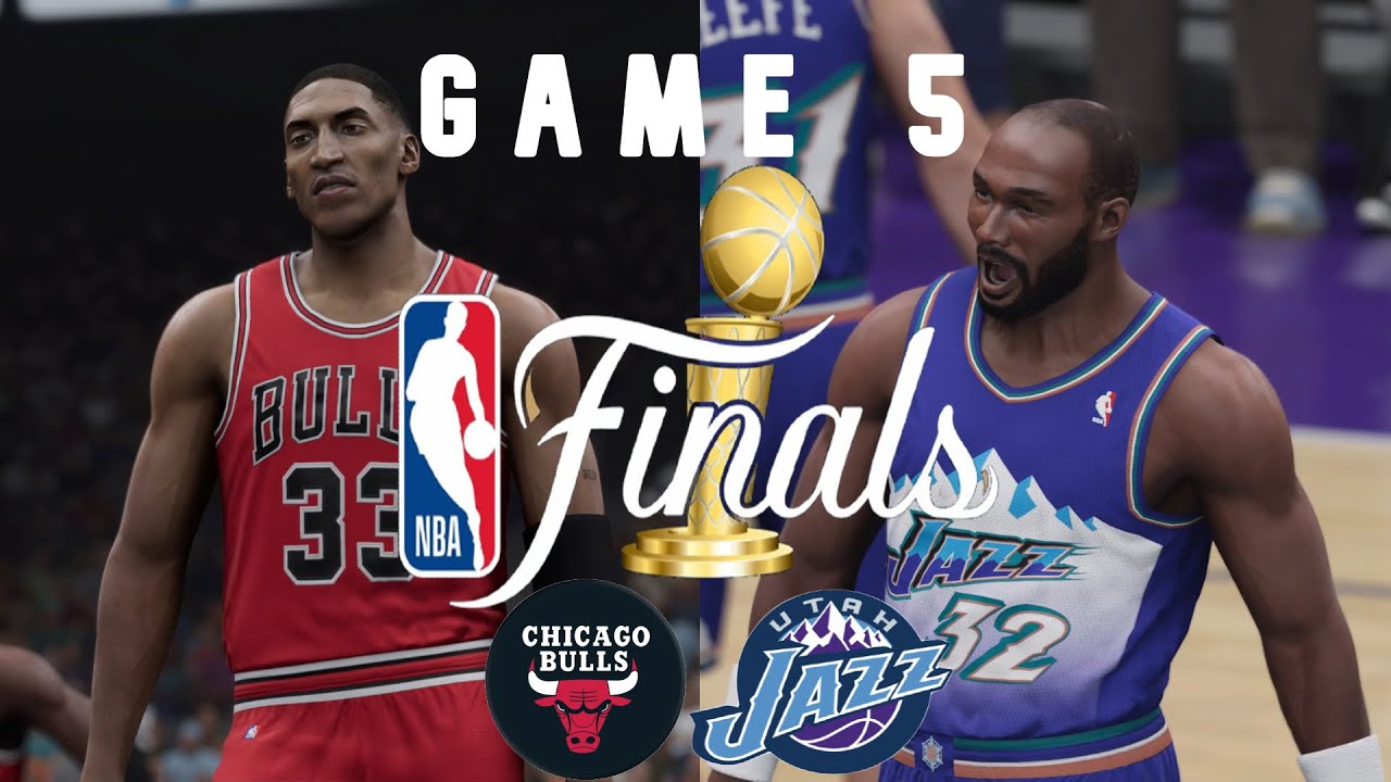 NBA FINALS GAME 5 - Chicago Bulls 97-98 VS Utah Jazz 97-98 WIN OR GO ...