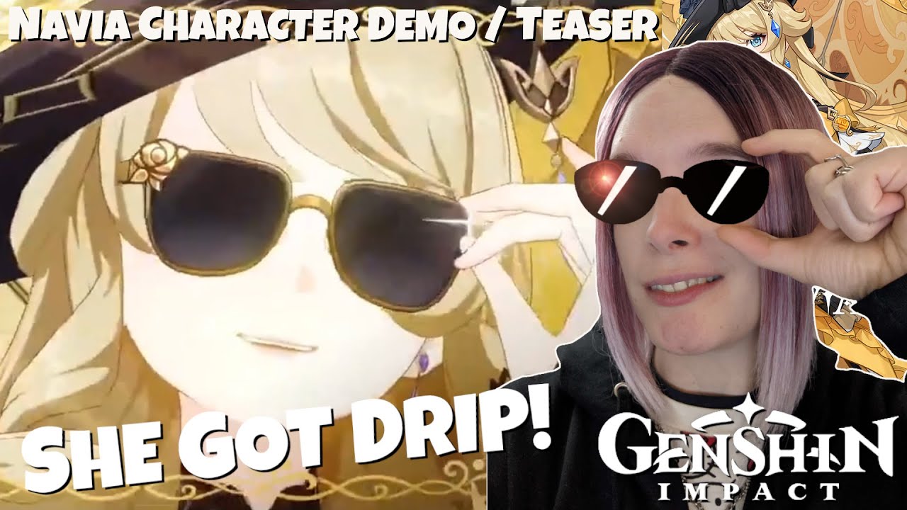SHE GOT THE DRIP 🥵 Navia Character Teaser & Demo REACTION | Genshin ...