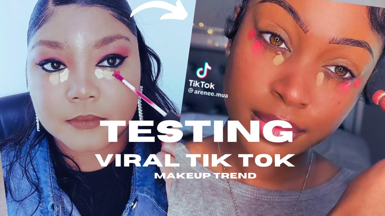 Testing Viral Tik Tok Makeup trend, Ombre undereye Makeup trend - YouTube