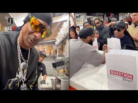 Snoop Dogg, Stevie Wonder & YG Attend The Grand Opening Of Marathon Burger Long Beach! 🍔