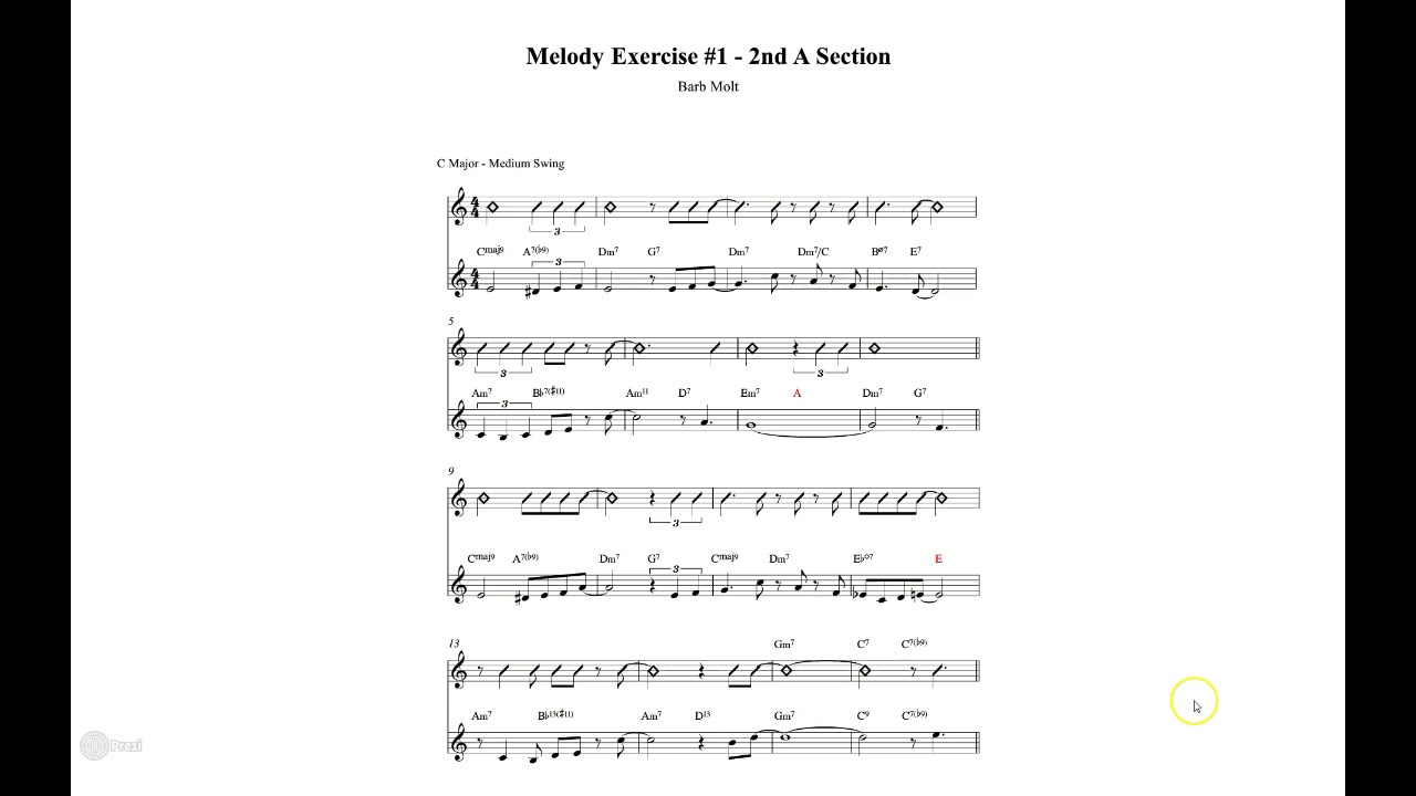 Melody Writing AABA Tune Class Submissions Measures 1-16 - YouTube