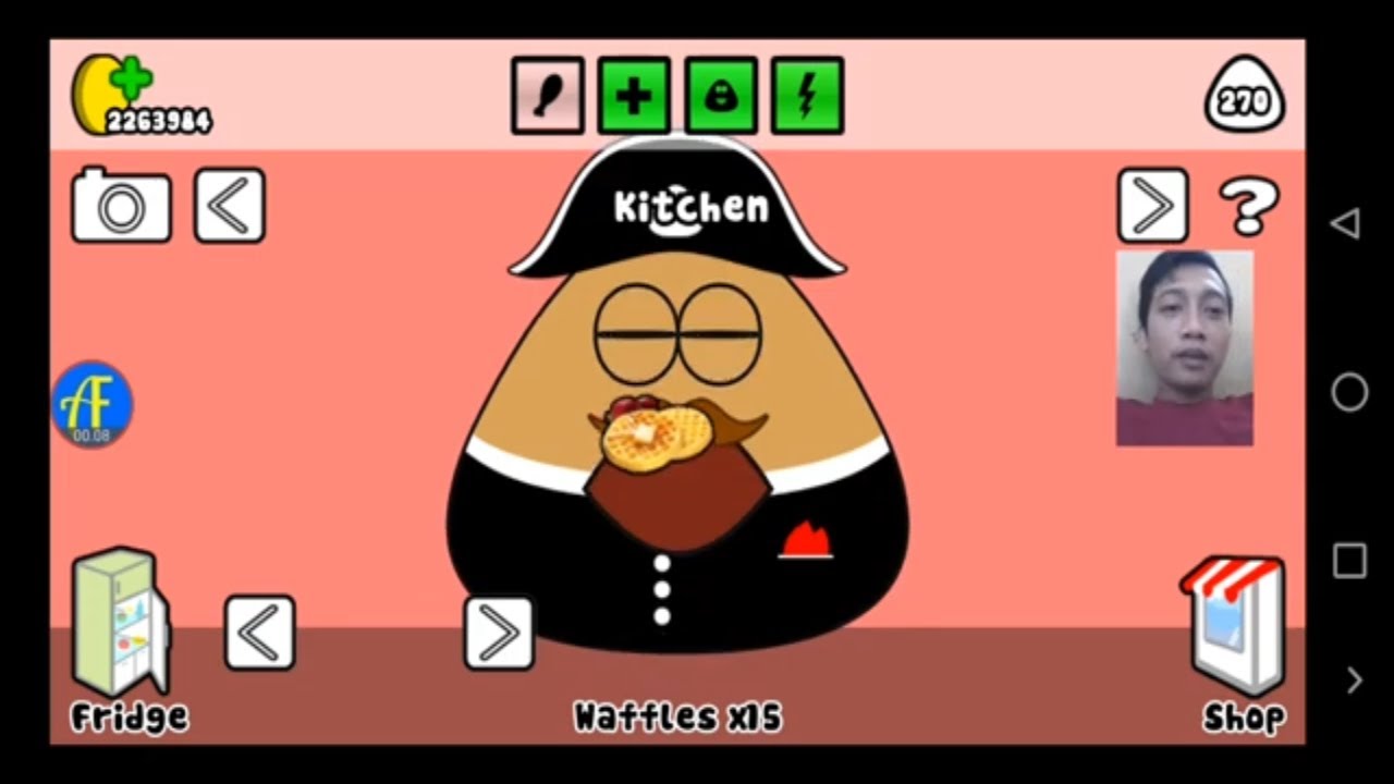 Pou Mukbang 15 Waffles | Pou Breakfast | Pou Gameplay Walkthrough ...