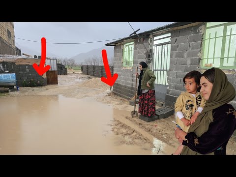 Floods and storms on the way to Parisa's house and Parisa's stress