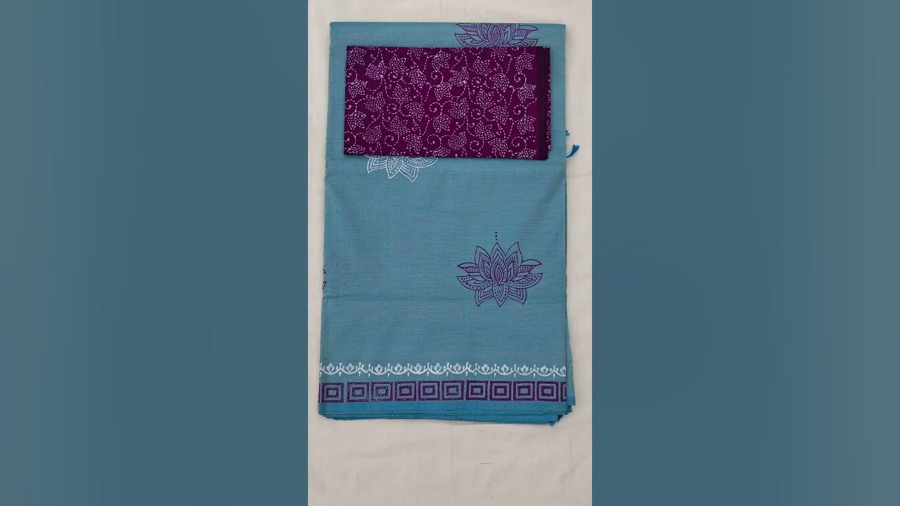 South Cotton Sarees 6.5 meter with Separate 1 meter blouse DM For 9943164222 # ...