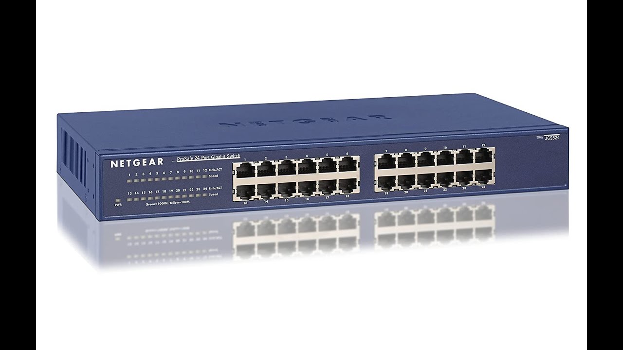 NetGear ProSafe 24-Ports RJ-45 10/100Mbps Ports (Refurbished) Mfr P/N ...