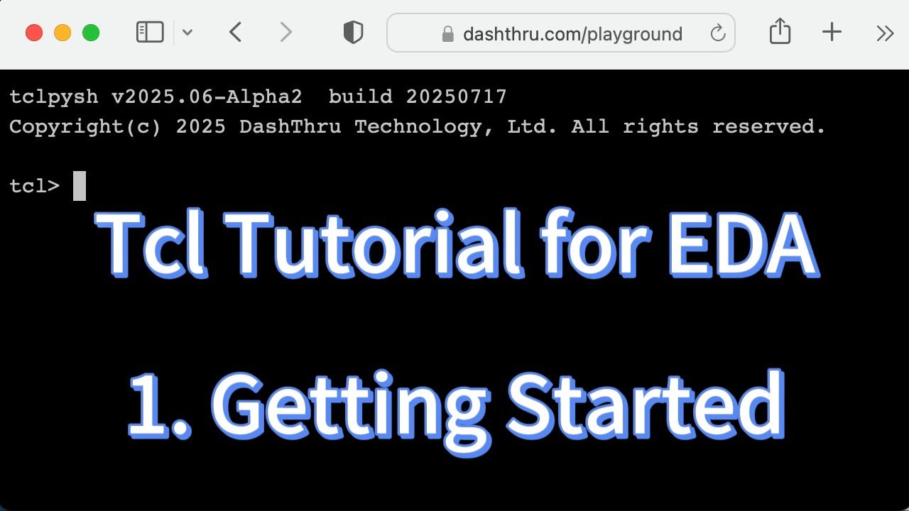 Tcl Tutorial for EDA – Ep.1 Getting Started with Tcl Shell - YouTube