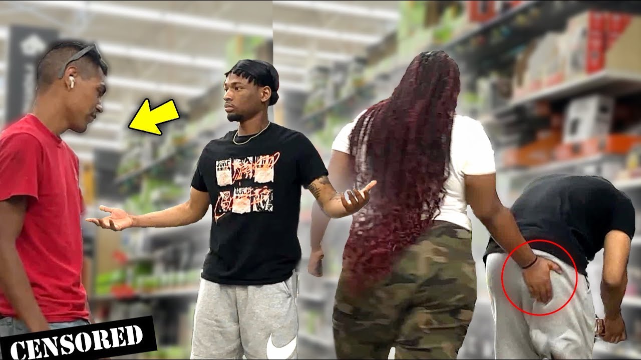 Accusing Strangers Of Smacking My Butt Prank *Hilarious Reactions* - YouTube