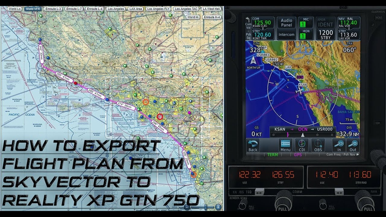 How to Export Flight Plans from Skyvector to Reality XP GTN 750/650 ...