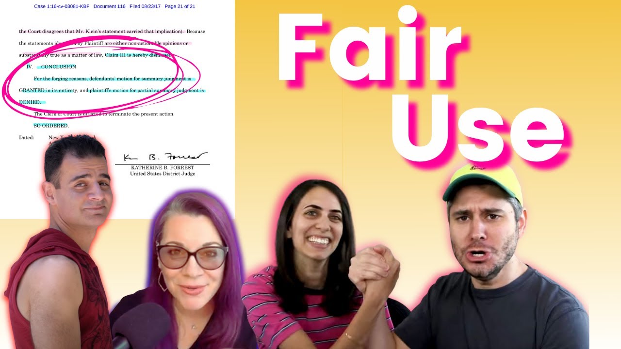 Lawyer Reacts | YouTube and Fair Use. The Matt Hoss v. Ethan and Hila ...