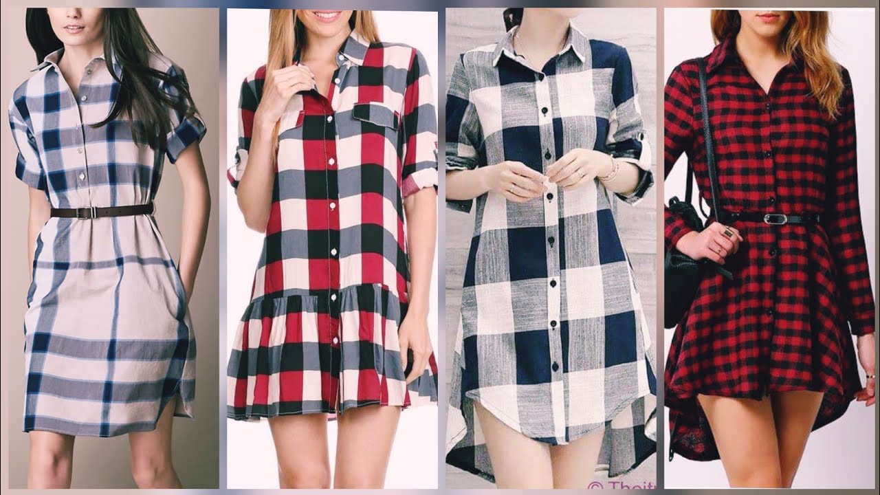 Latest casual cotton checked shirt style for girls and women 2021 ...