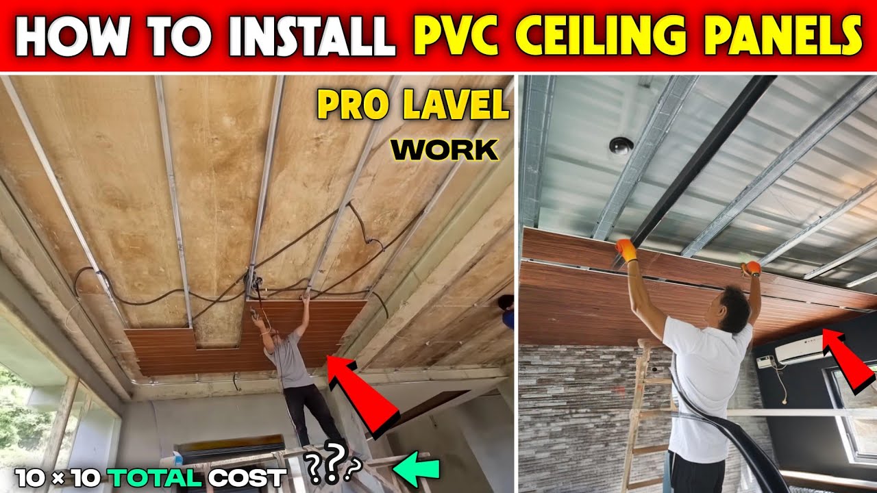 PVC Ceiling installation || Pro Lavel Work || 10×10 PVC Ceiling Price ...