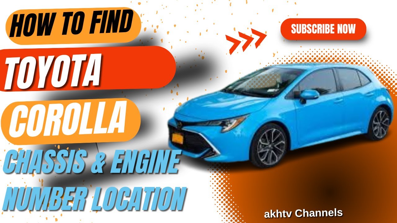 Toyota corolla chassis and engine number location - YouTube