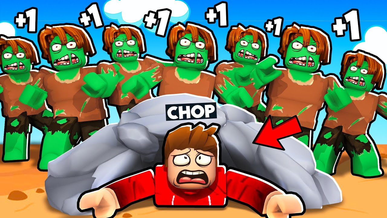 ROBLOX BUT ZOMBIE INCREASES EVERY SECOND WITH CHOP - YouTube