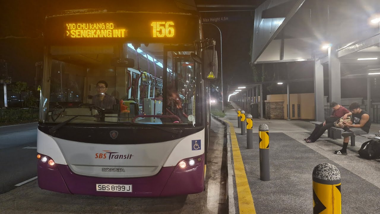 (Last Bus)SBS Transit Bus Service 156 Scania K230UB Euro 4 Batch 2 ...
