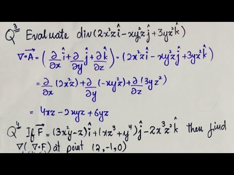 Find grad(div.F) at (2,-1,0) | Evaluate Divergence - YouTube