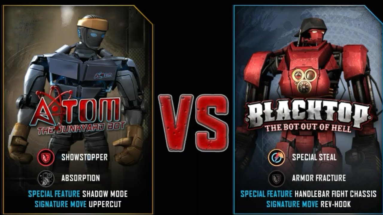 Real Steel Atom Vs Blacktop