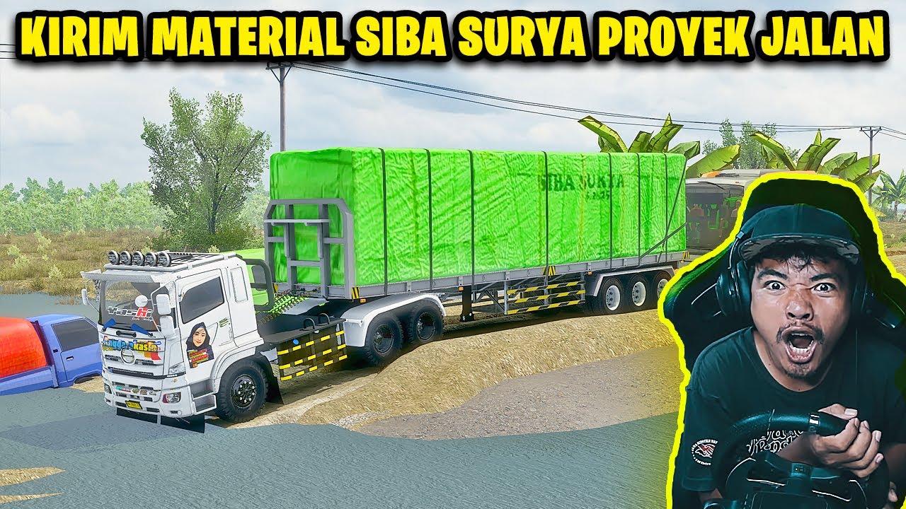 TRUK HINO KIRIM MATERIAL SIBA SURYA KE PROYEK JALAN - ETS2 - YouTube