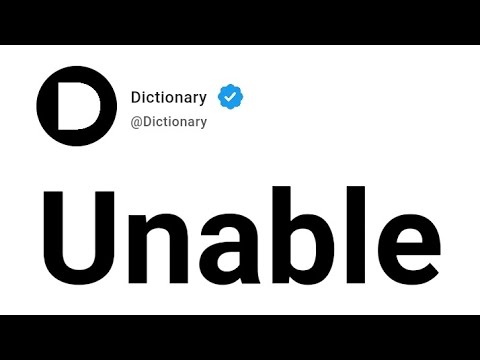 Unable Meaning In English - YouTube
